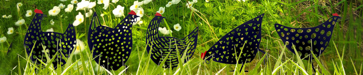 Enjoying Your Metal Cute Chicken In Outdoor Space